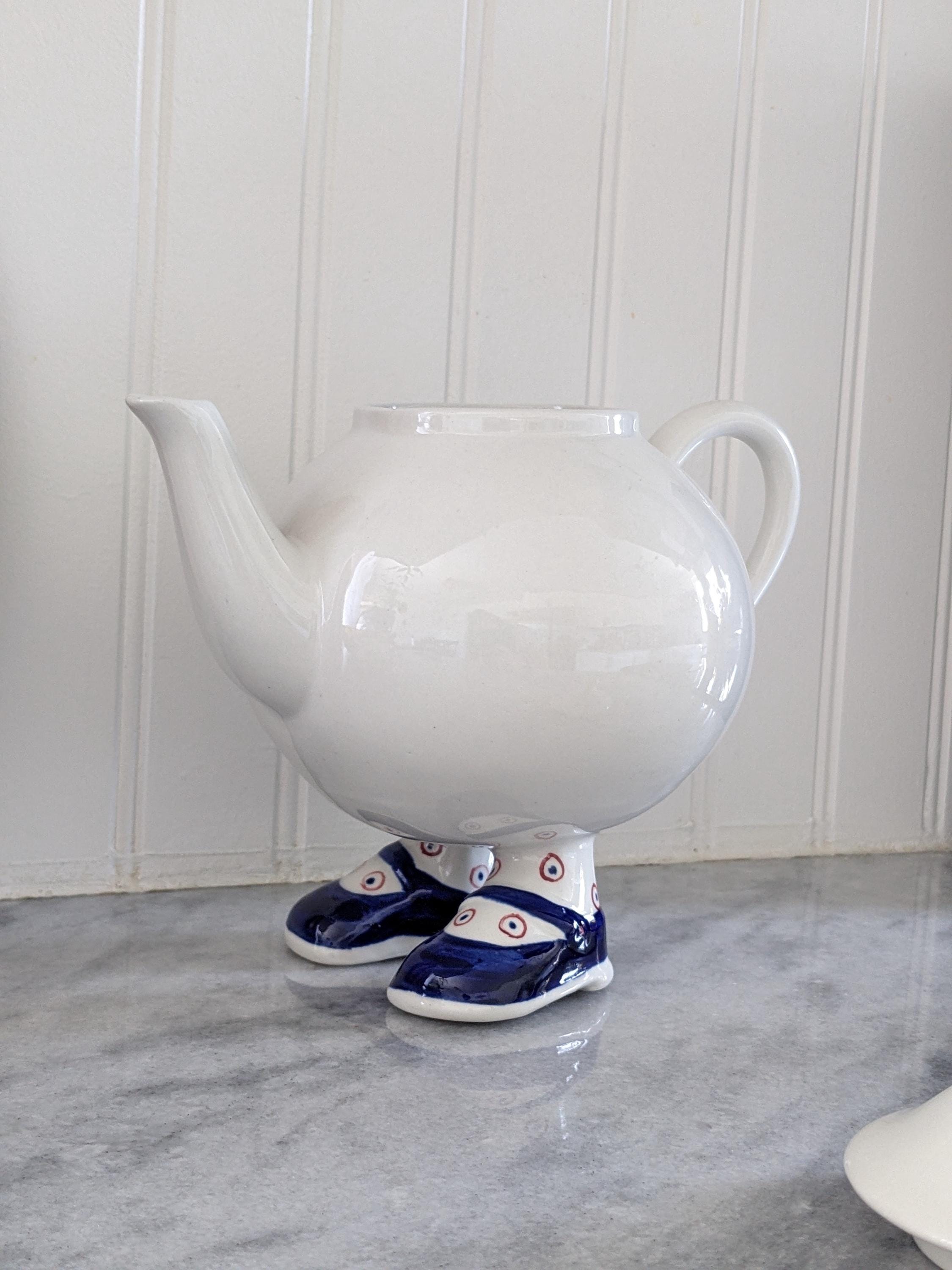 Vintage White Carlton Ware Walking Teapot - Etsy