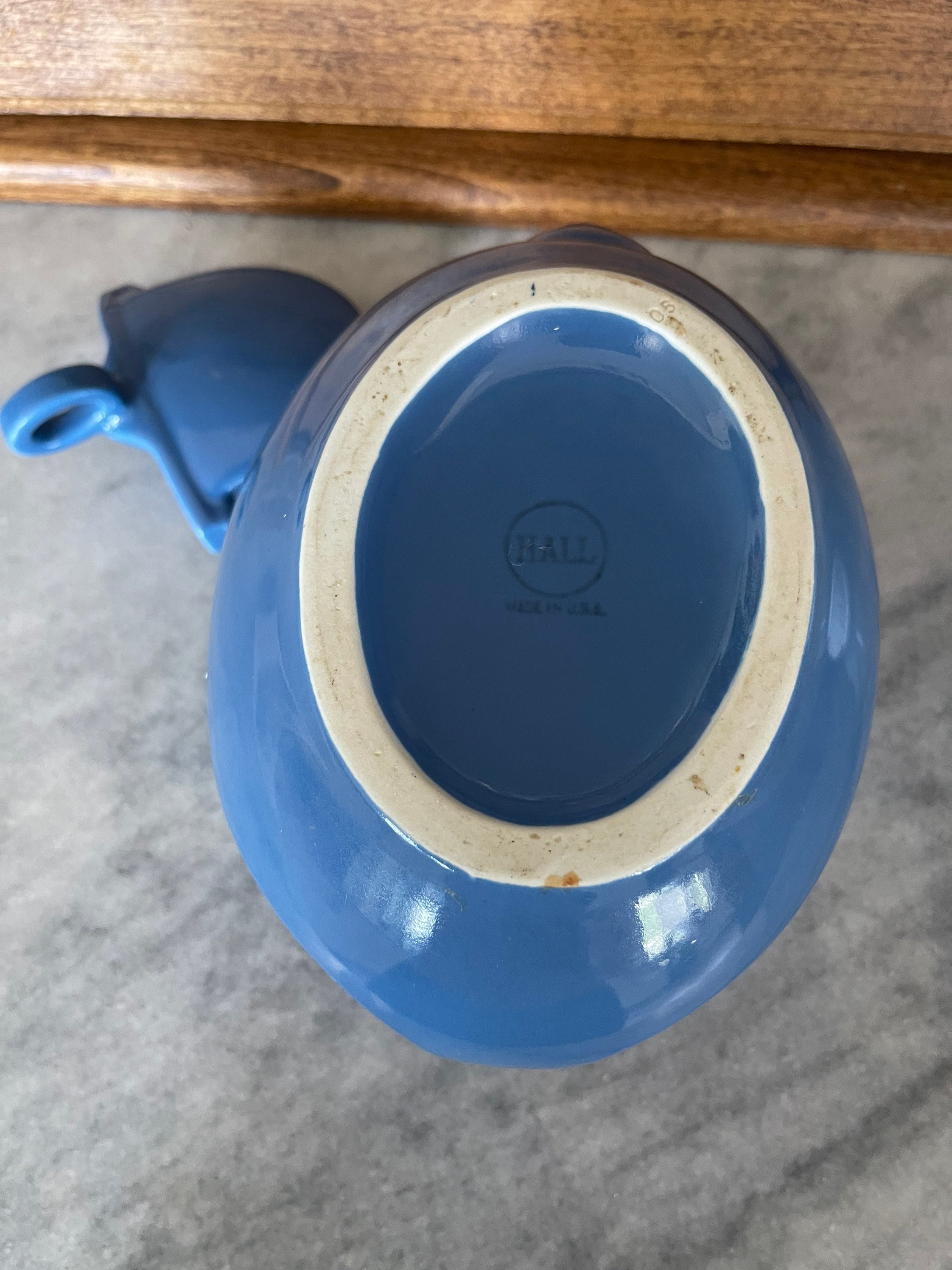 Vintage Blue Art Deco Hall Teapot - Etsy