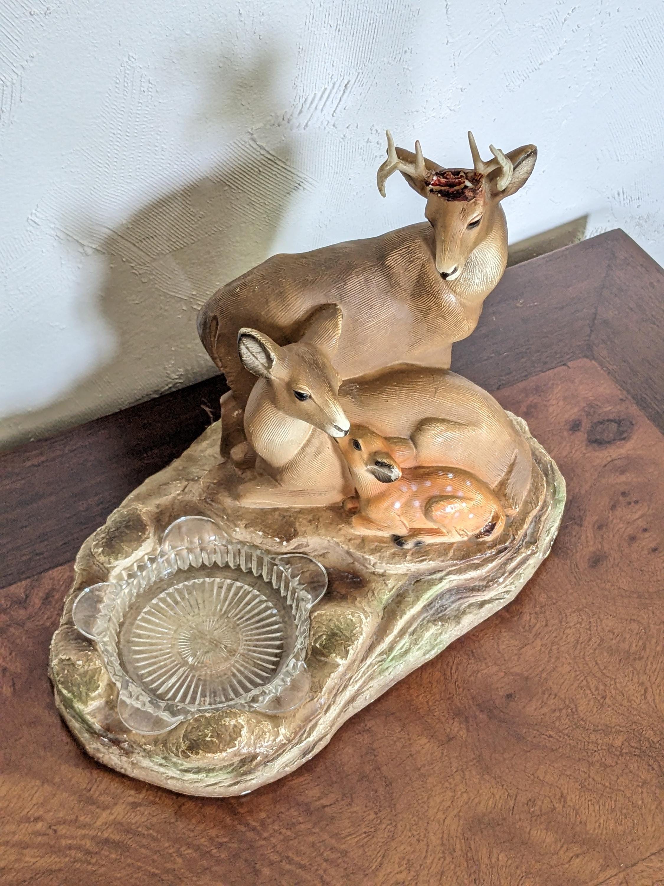 Vintage Deer Family Ashtray - Etsy