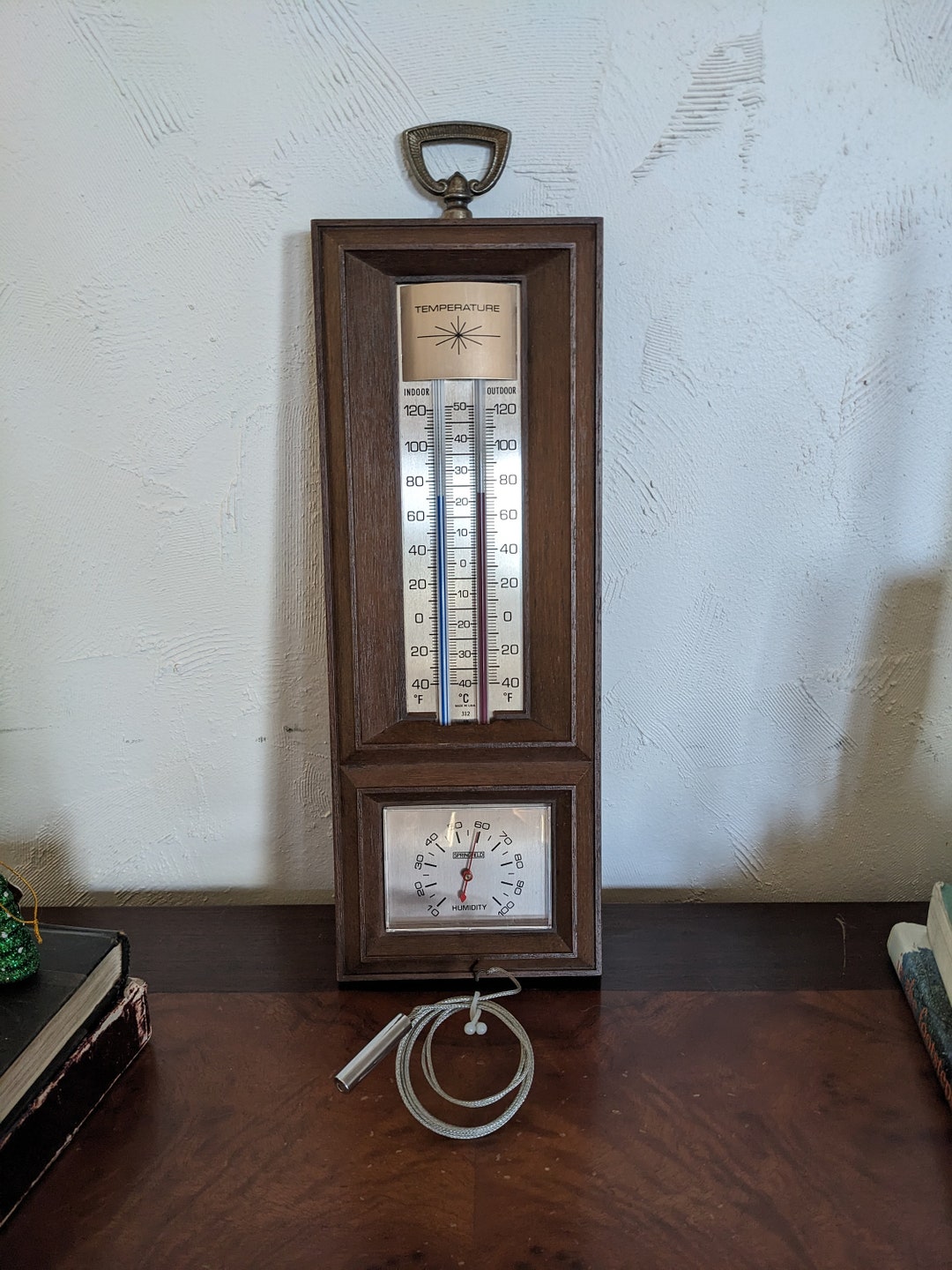 Vintage Indoor Outdoor Springfield Thermometer Weather Station - Etsy