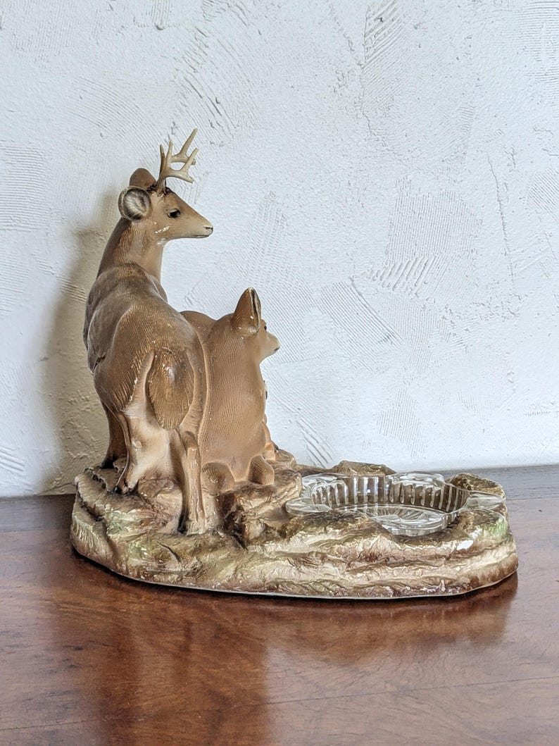 Vintage Deer Family Ashtray - Etsy