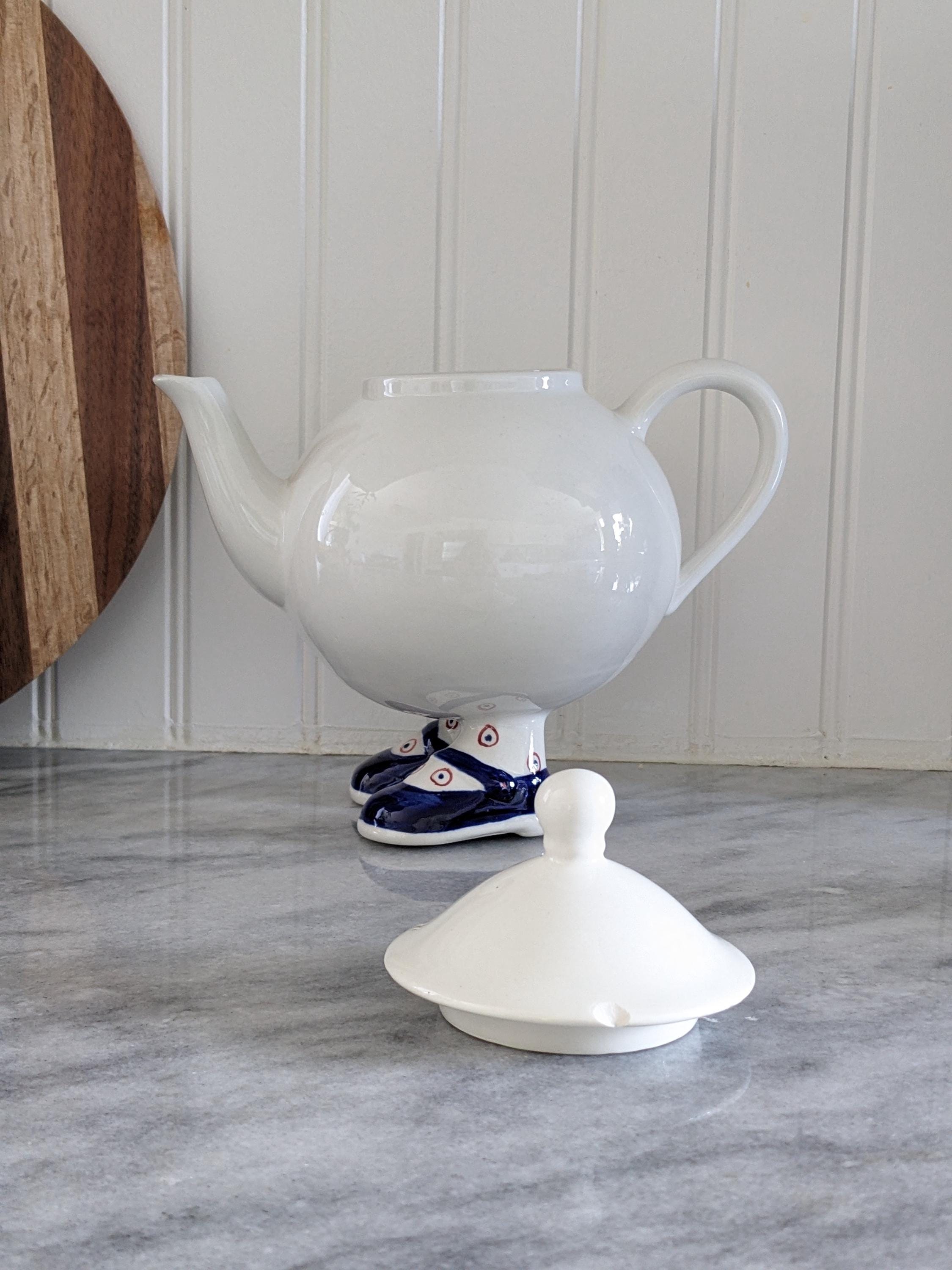 Vintage White Carlton Ware Walking Teapot - Etsy