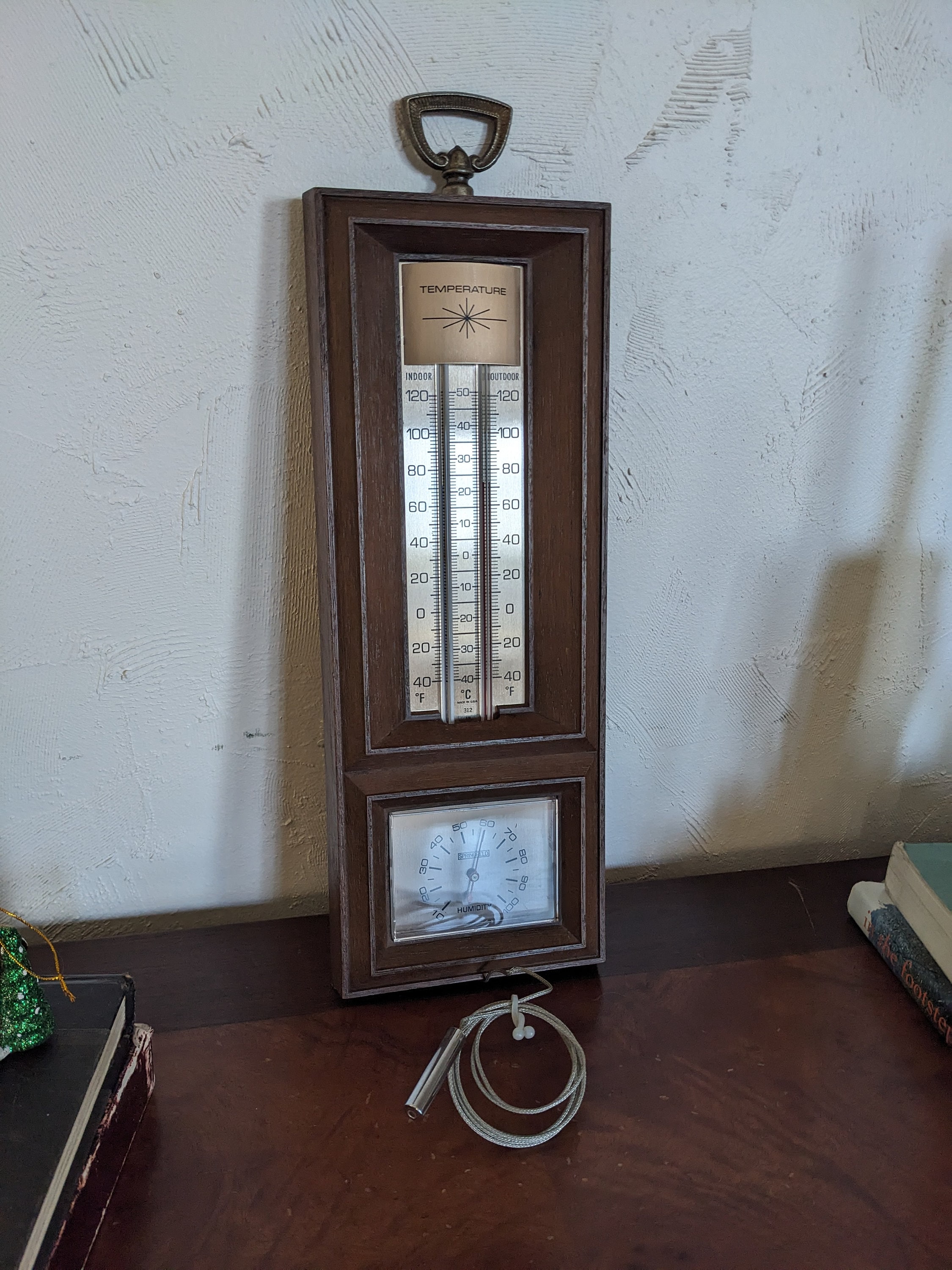 Vintage Indoor Outdoor Springfield Thermometer Weather Station - Etsy