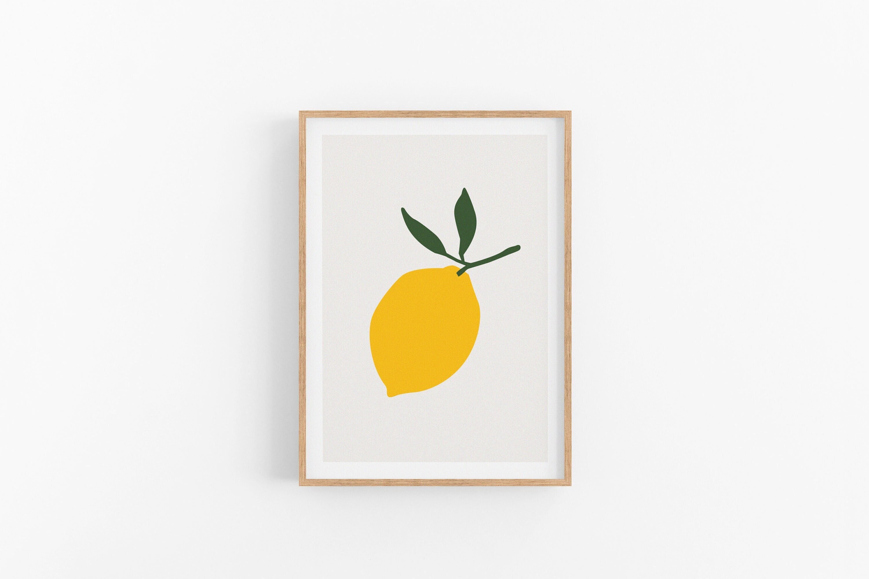 Lemon Print | Kitchen Wall Art Downloads | Digital Printable PDF ...