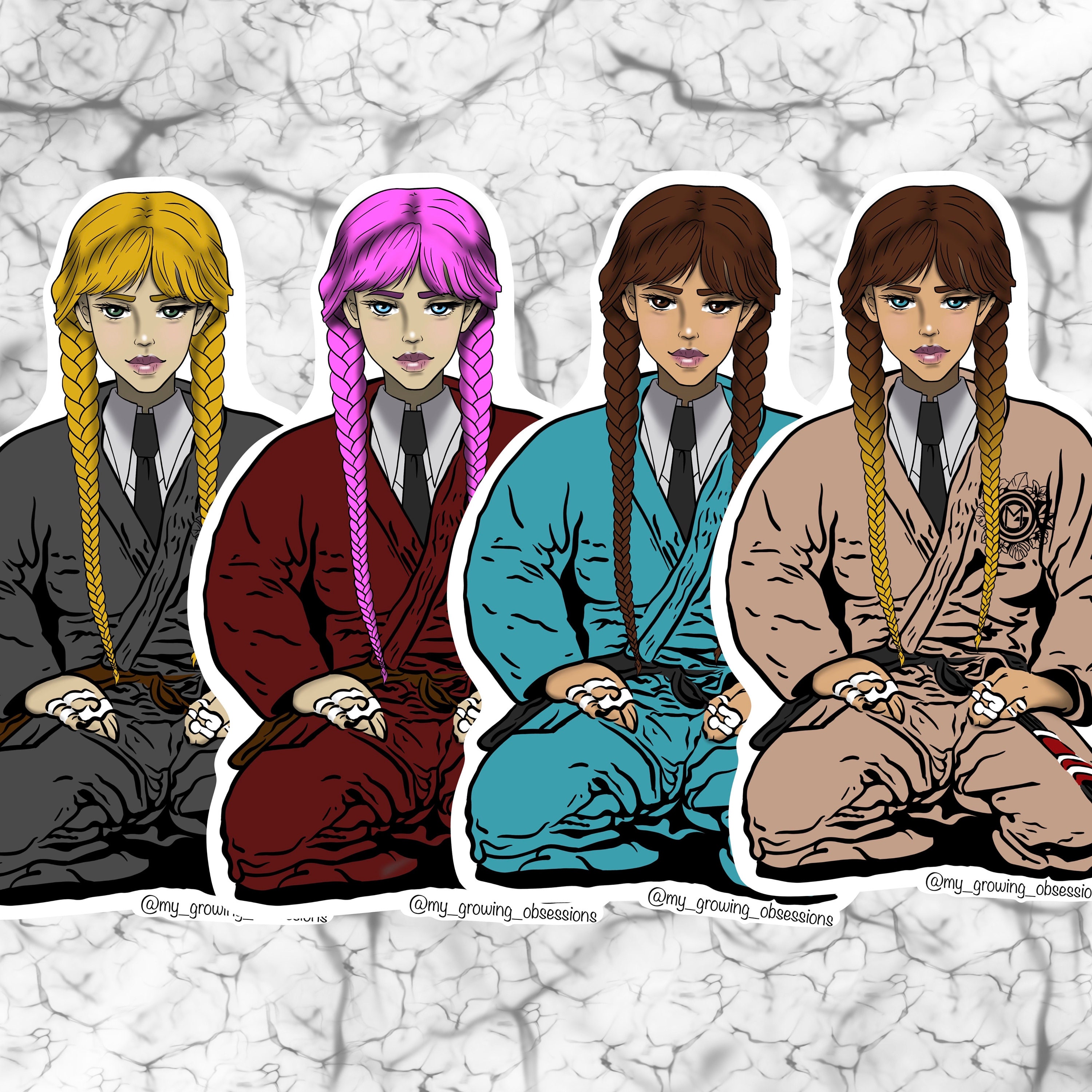 Jiu Jitsu Woman Custom Sticker Bjj Sticker - Etsy