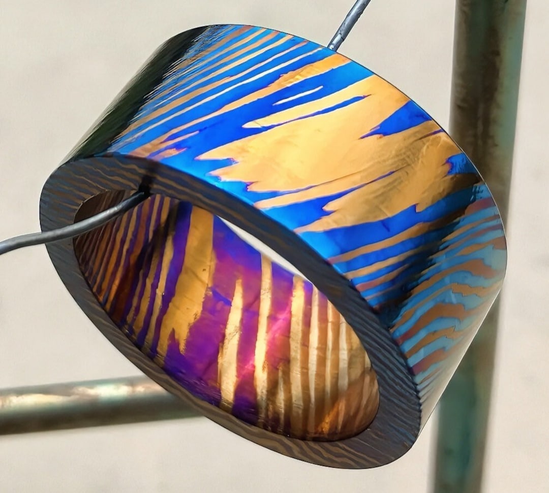 Customized Tidamascus (damascus Ti) Ring, Mokume-ti, Tricolor Twist ...