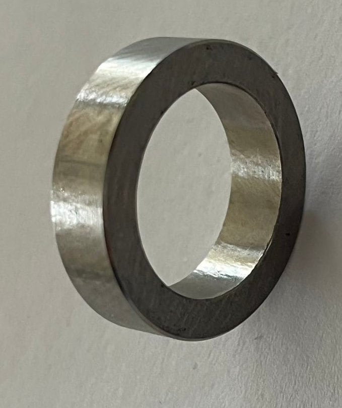 Tri-color Mokume Ti Ring Blank, 3~12 Width, 3mm Thick, Inner Diameter ...