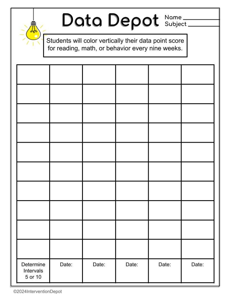 Data Tracker Template for the Classroom - Etsy