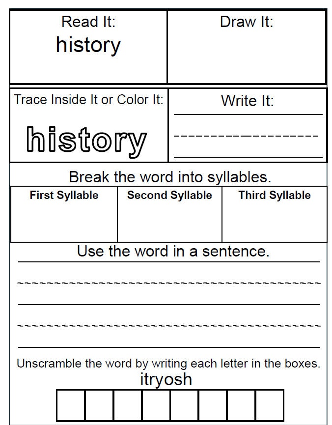 No Prep Sight Word Fry Words (776-800) Worksheets - Etsy