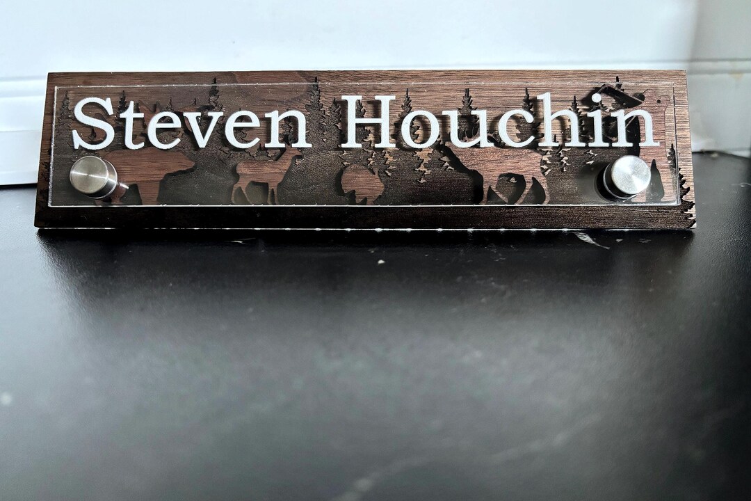 Wooden Desk Name Plate, Desk Name Plate, Personalized Name Plate ...