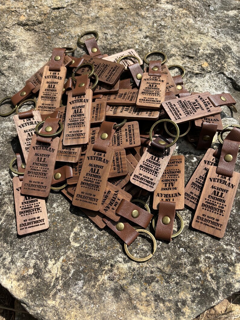 Veteran Keychain, Army,marine,air Force, Coast Guard, His or Her Gift ...