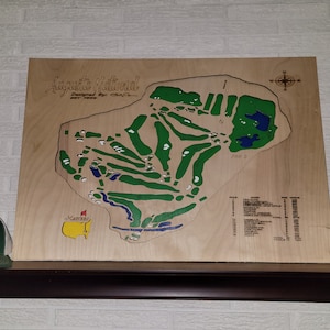 Augusta National Golf Club | Golf Course Map | Golf Gift | Masters - Etsy