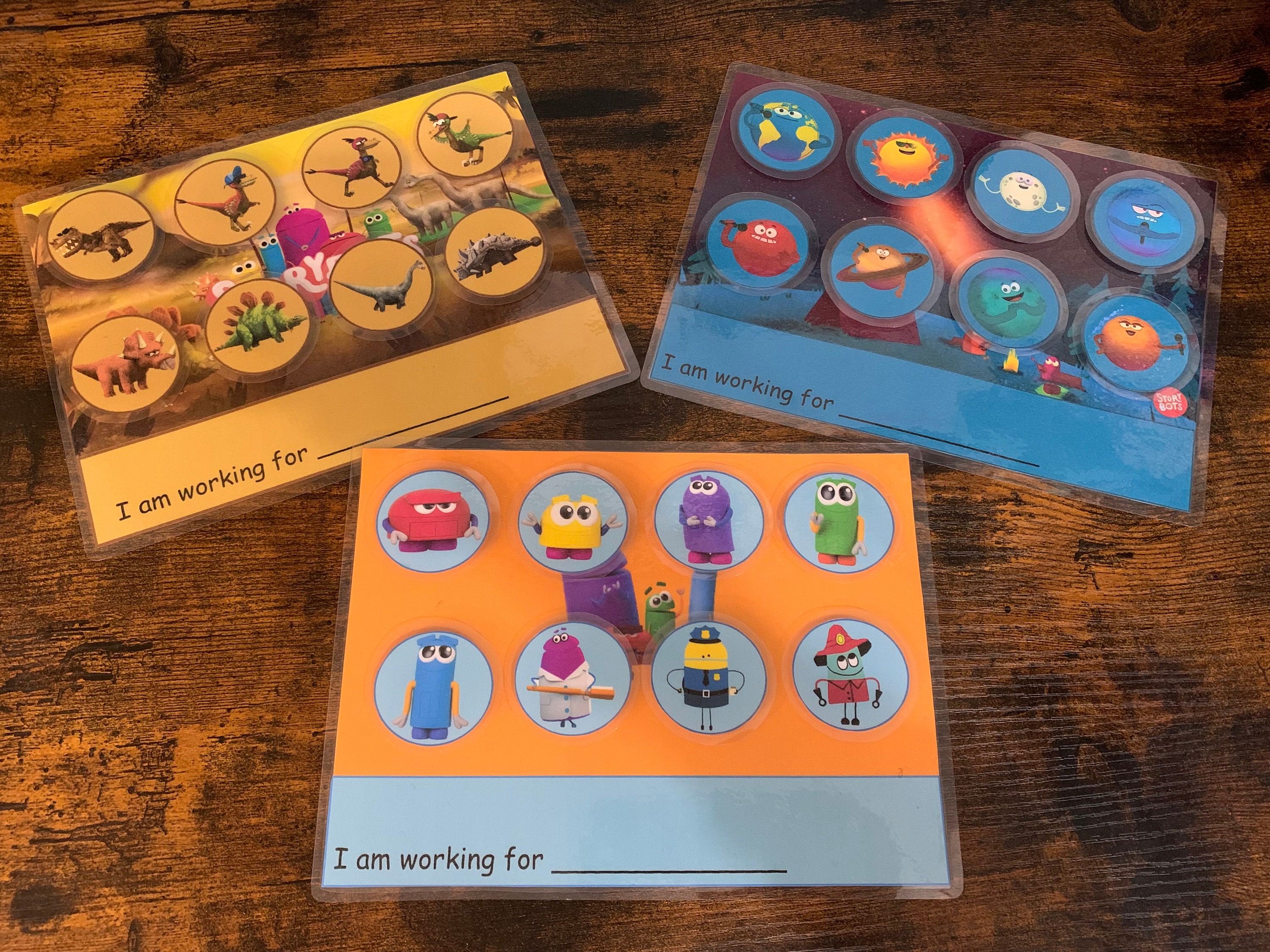 Storybots Bundle / Set of 3 Token Boards - Etsy