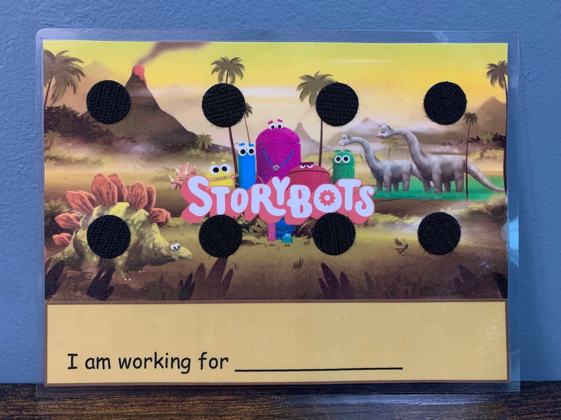 Storybots Dinosaurs / Token Board - Etsy