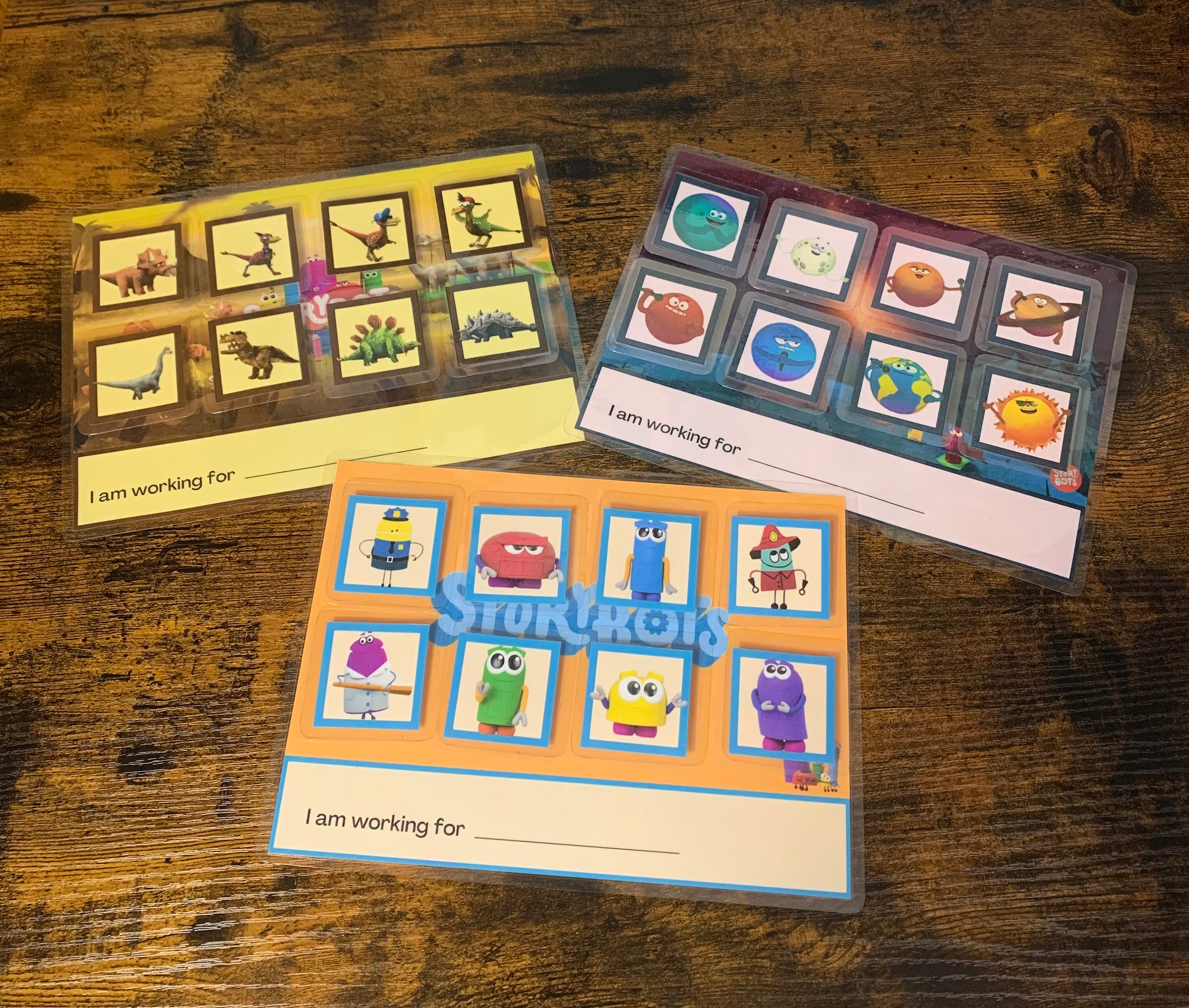 Storybots Bundle / Set of 3 Token Boards - Etsy