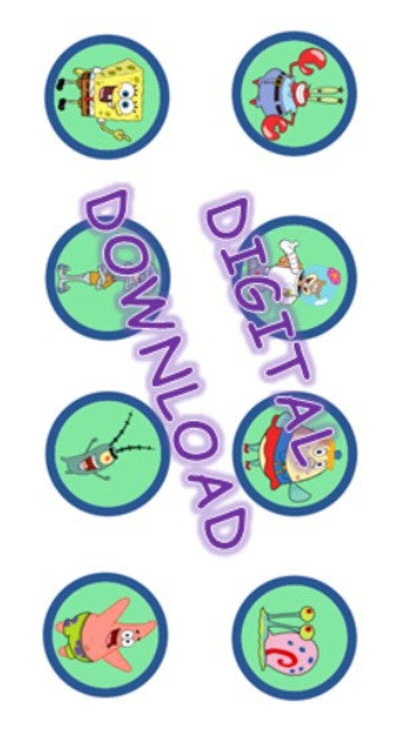 Spongebob / Token Board/ DIGITAL DOWNLOAD / PRINTABLE - Etsy