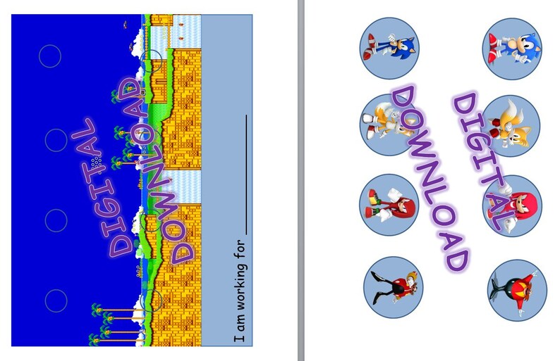 Sonic modern and Classic Characters/ Token Board / DIGITAL DOWNLOAD ...
