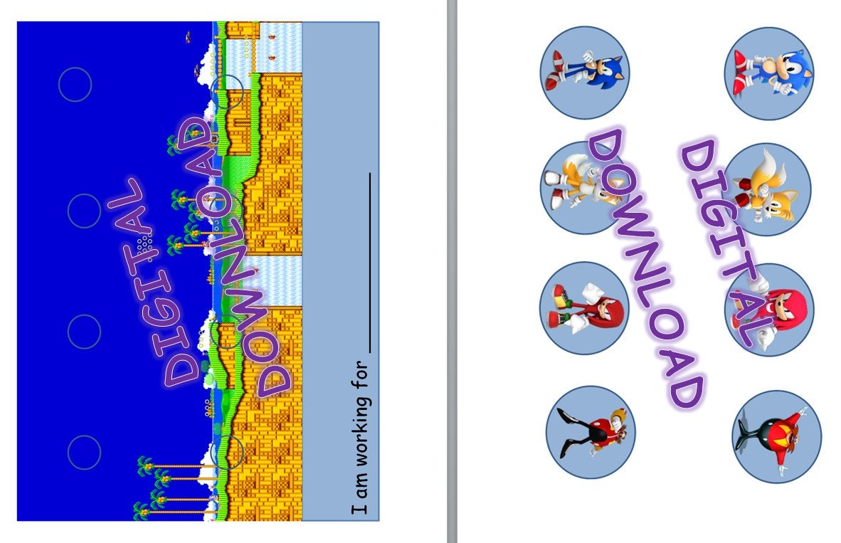 Sonic modern and Classic Characters/ Token Board / DIGITAL DOWNLOAD ...