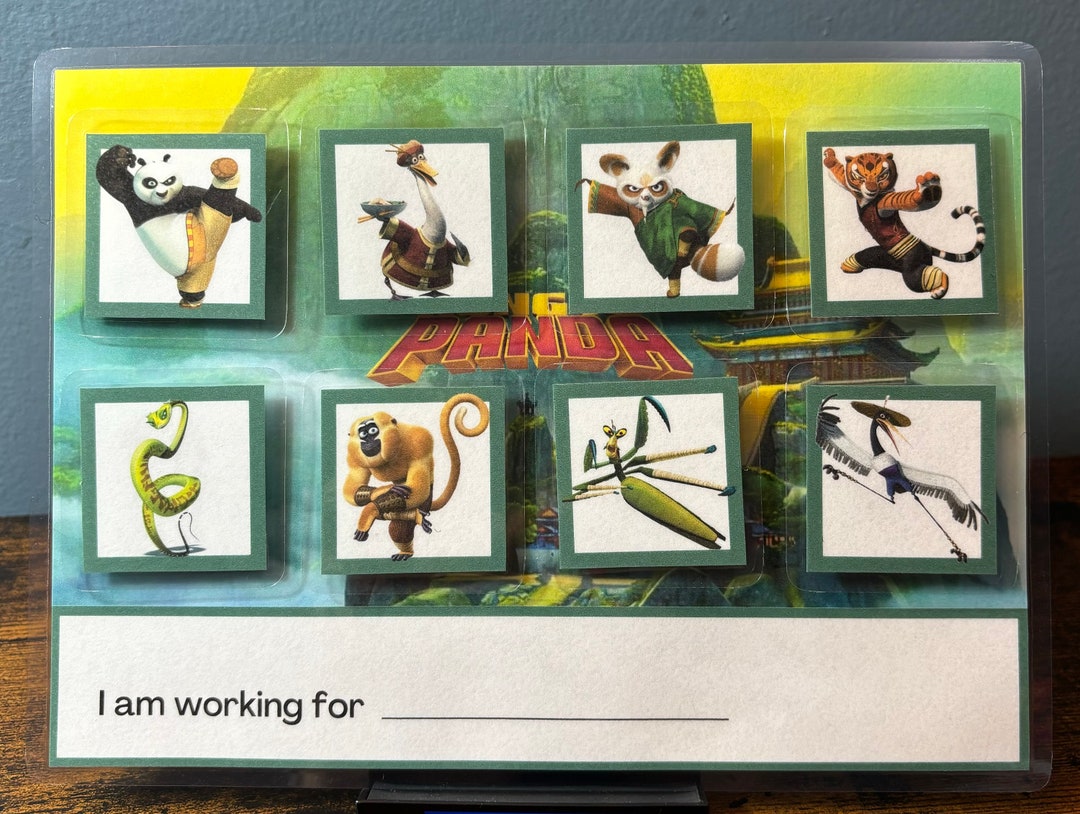 Kung Fu Panda / Token Board - Etsy