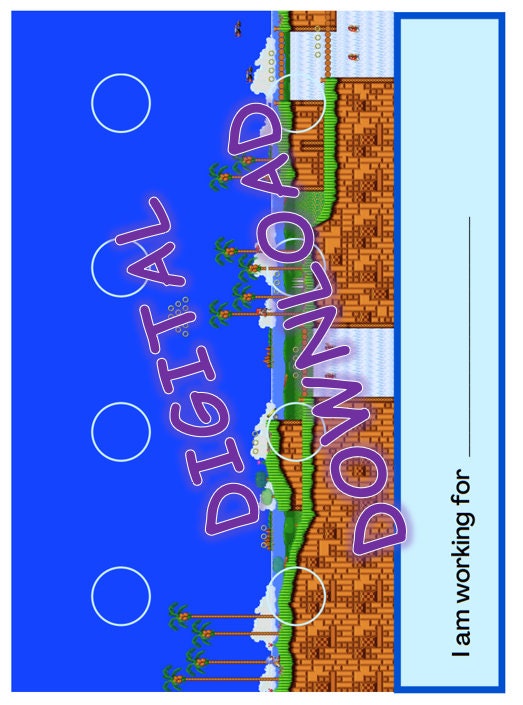 Sonic (modern and Classic Characters)/ Token Board / DIGITAL DOWNLOAD ...