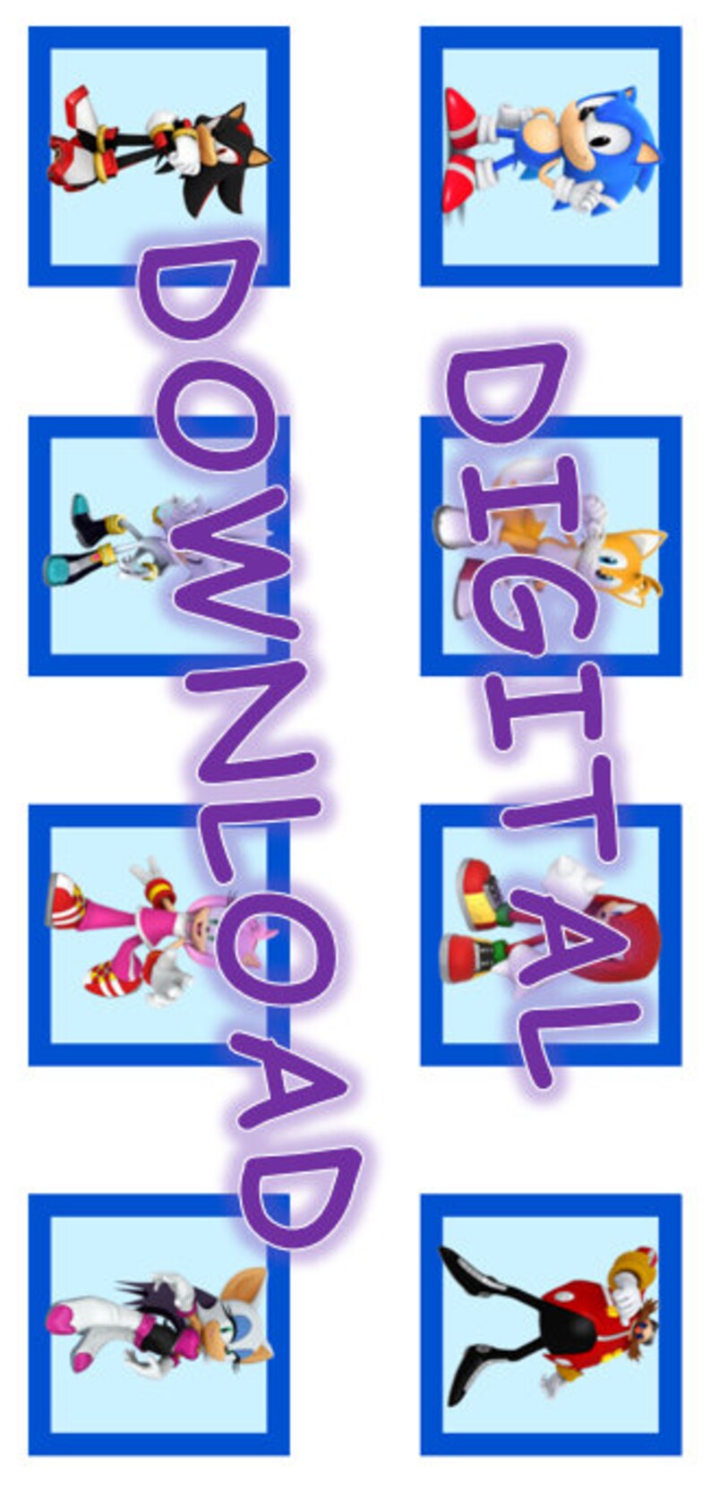 Sonic (modern and Classic Characters)/ Token Board / DIGITAL DOWNLOAD ...