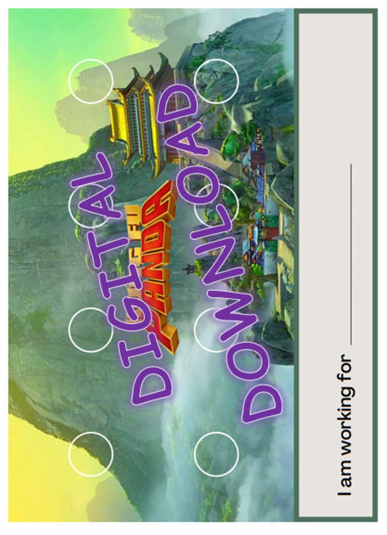 Kung Fu Panda / Token Board / DIGITAL DOWNLOAD/ PRINTABLE - Etsy