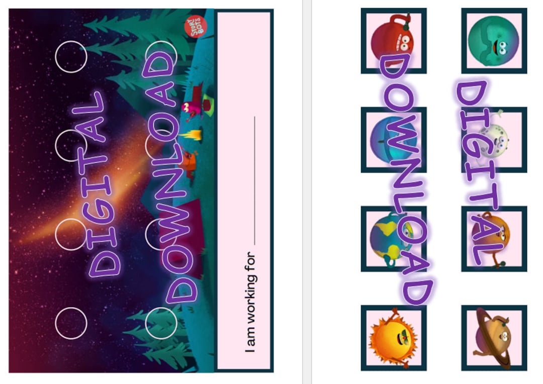 Storybots Planets / Token Board / DIGITAL DOWNLOAD / PRINTABLE / - Etsy