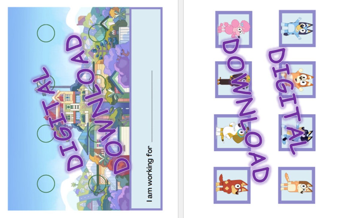 Bluey / Token Board / DIGITAL DOWNLOAD / PRINTABLE - Etsy