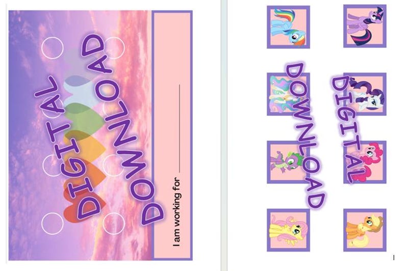 My Little Pony / Token Board / DIGITAL DOWNLOAD / PRINTABLE - Etsy
