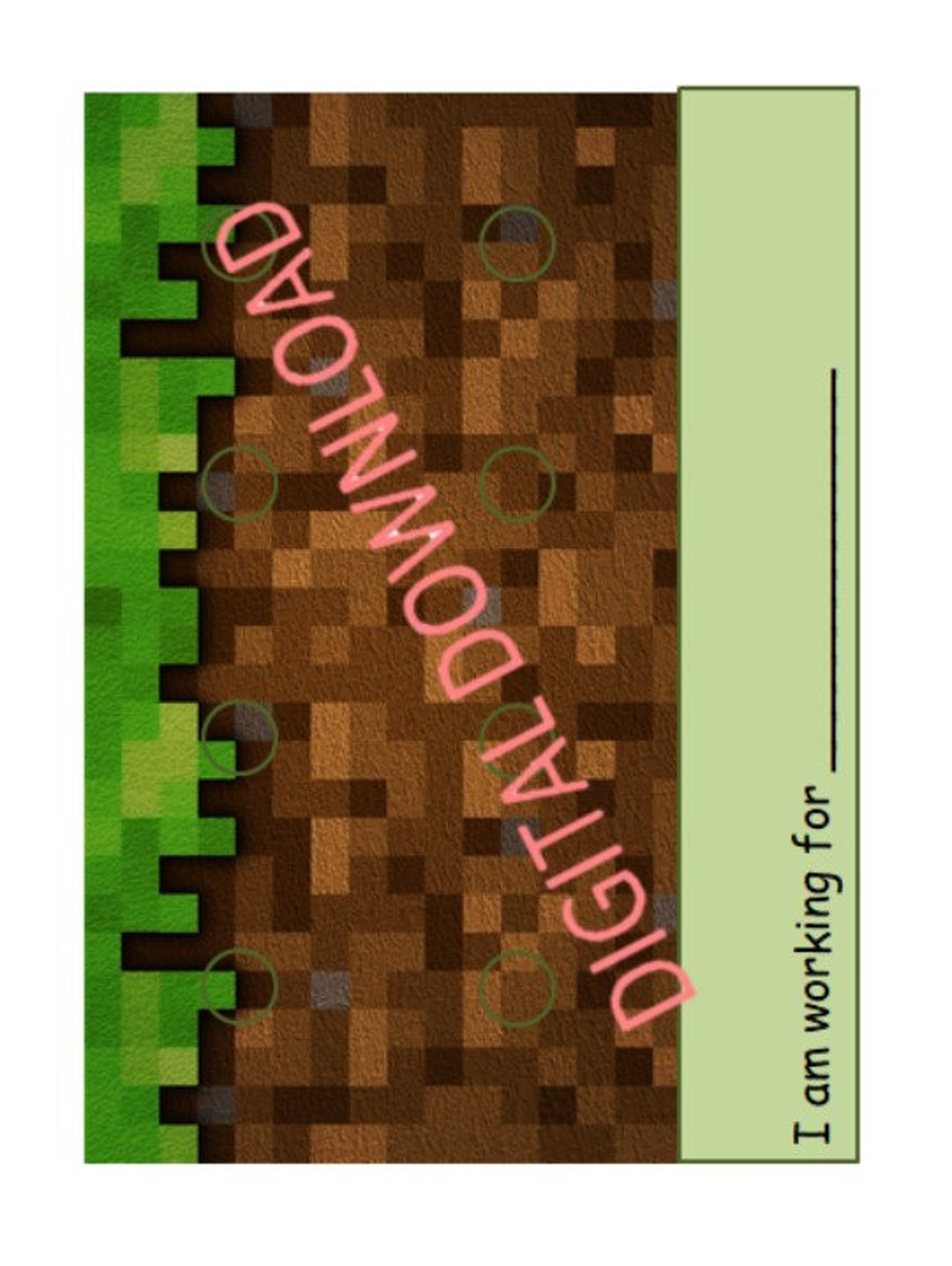 Minecraft / Token Board / DIGITAL DOWNLOAD / PRINTABLE | Etsy UK