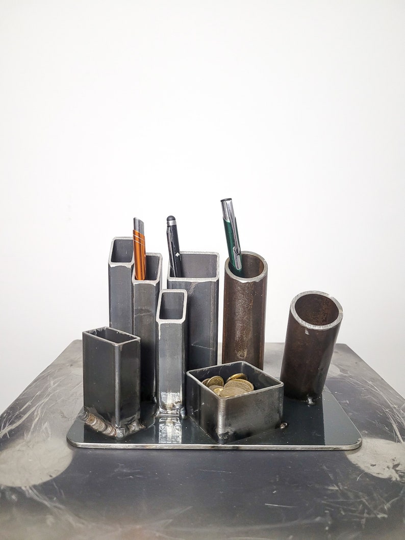 Metal Desk Organizer Office Accessories Desk Office Gift Steel - Etsy