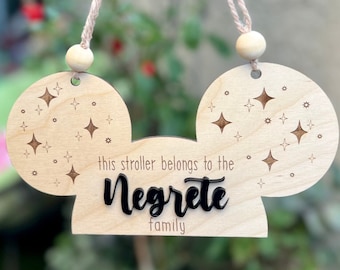 Custom Disney World Name Tag Stroller Sign - Etsy