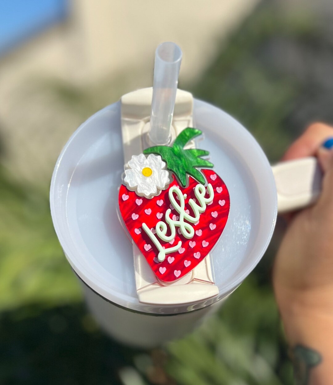 Personalized Strawberry Stanley Topper - Etsy