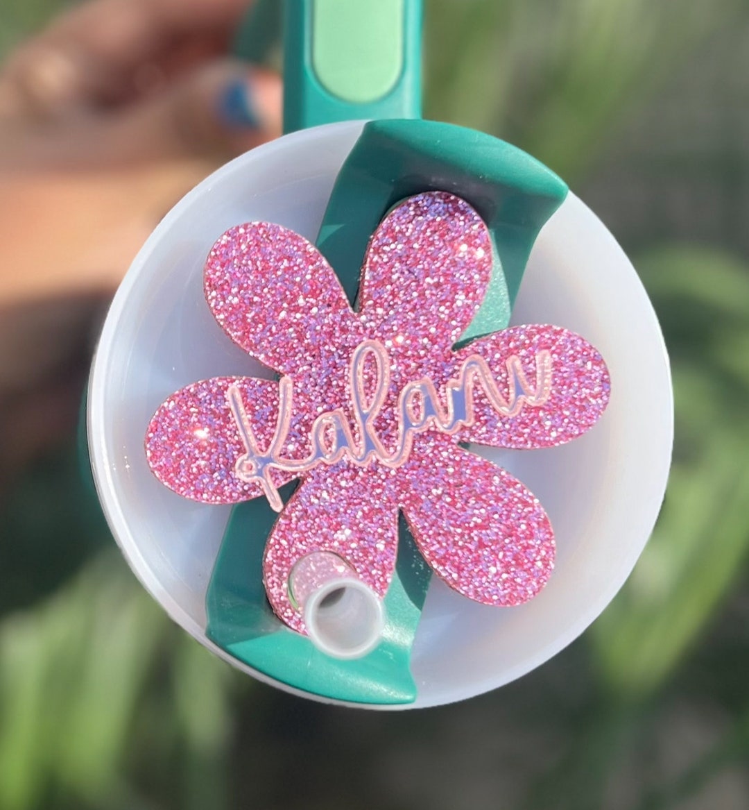 Personalized Pink Glitter Stanley Topper - Etsy