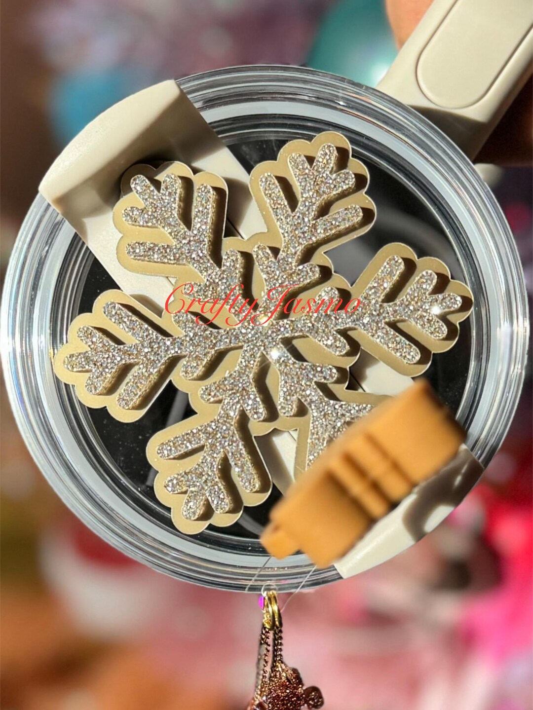 Honey Gold Snowflake Stanley Topper - Etsy