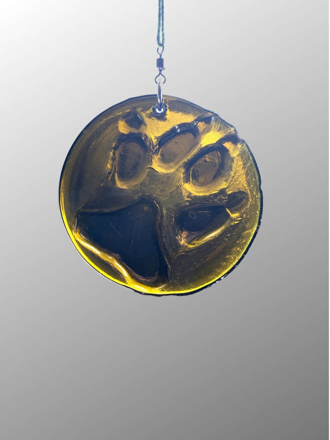 Dog Paw Print Recycled Bottle Bottom Suncatcher - Etsy