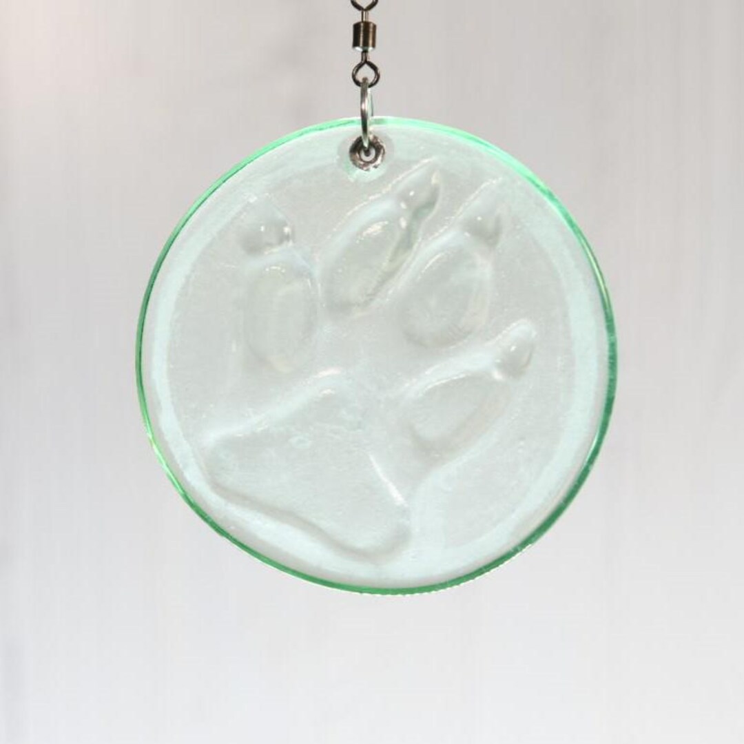 Dog Paw Print Recycled Bottle Bottom Suncatcher - Etsy