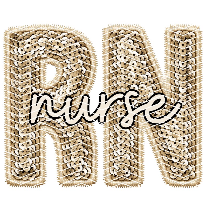 DIGITAL FILE | Instant Download | PNG | Registered Nurse | Vegas Gold ...