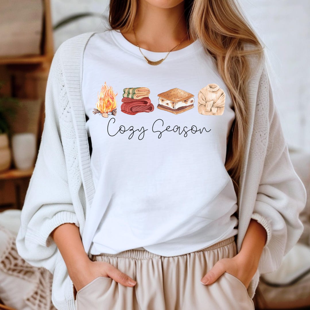 DIGITAL FILE Instant Download PNG Cozy Season Fall Vibes Bonfire S ...