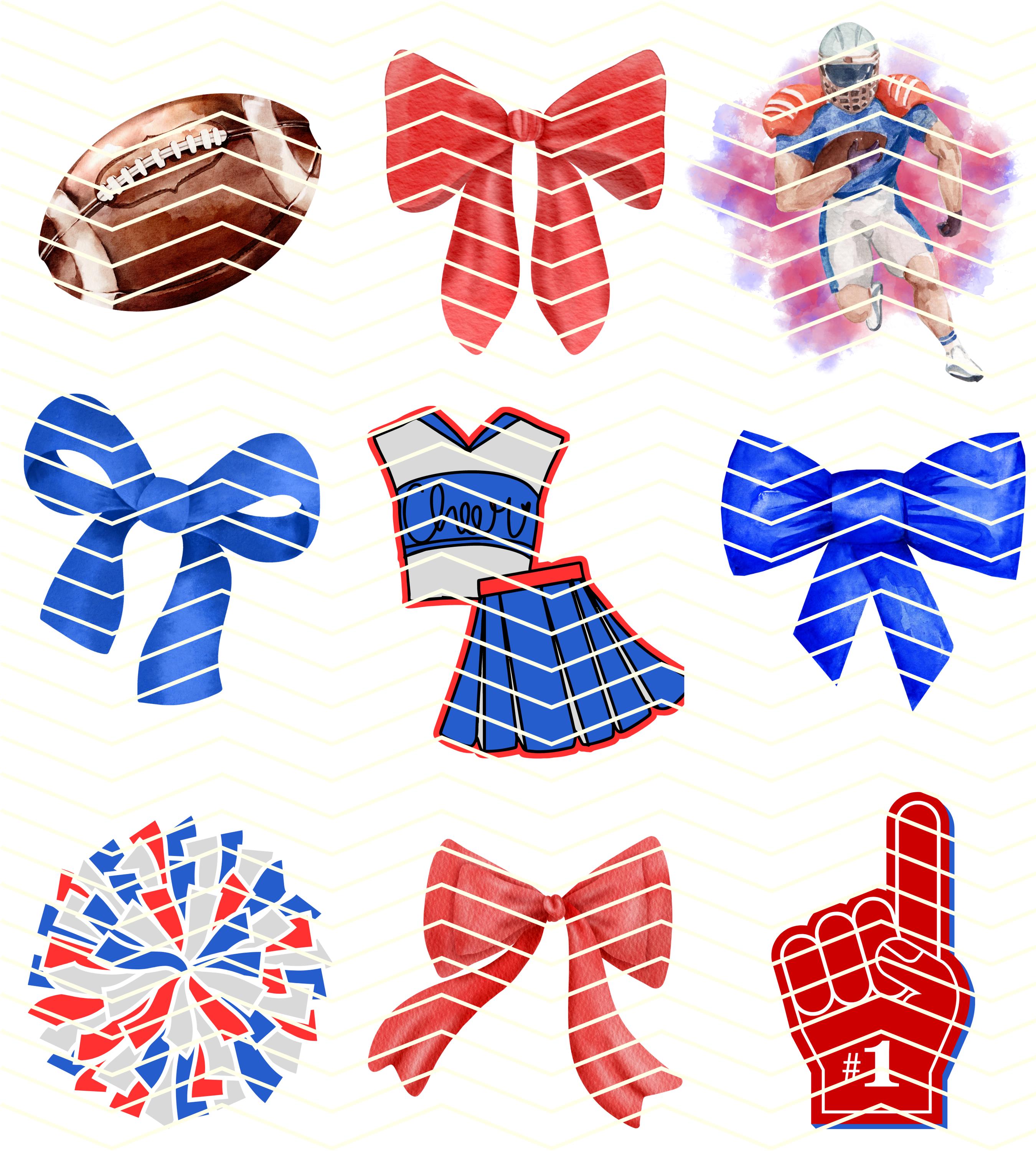 DIGITAL FILE | Instant Download | PNG | Blue and Red Football Team ...