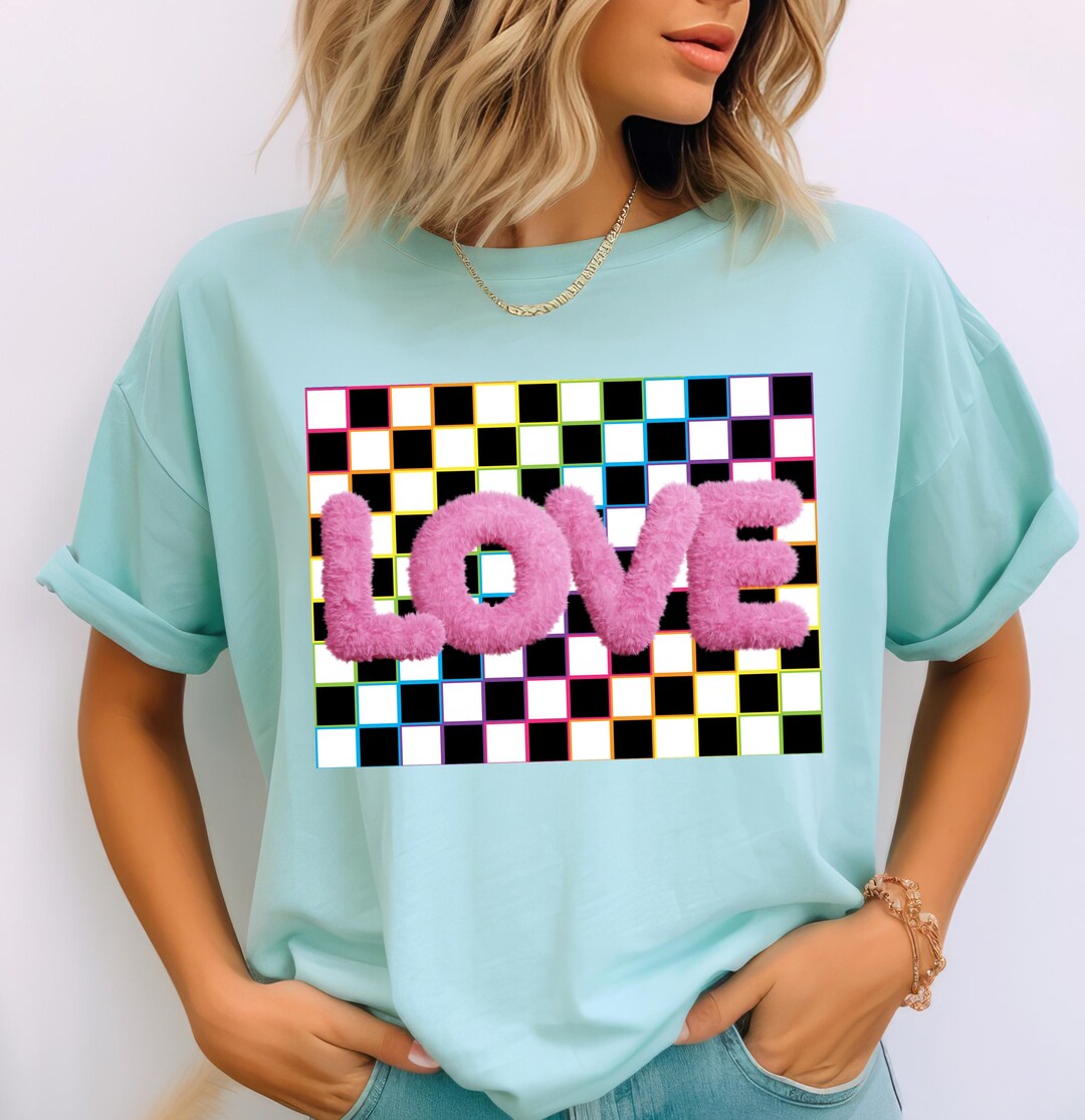 DIGITAL FILE | Instant Download | PNG | Retro Checkered Fuzzy Letters ...