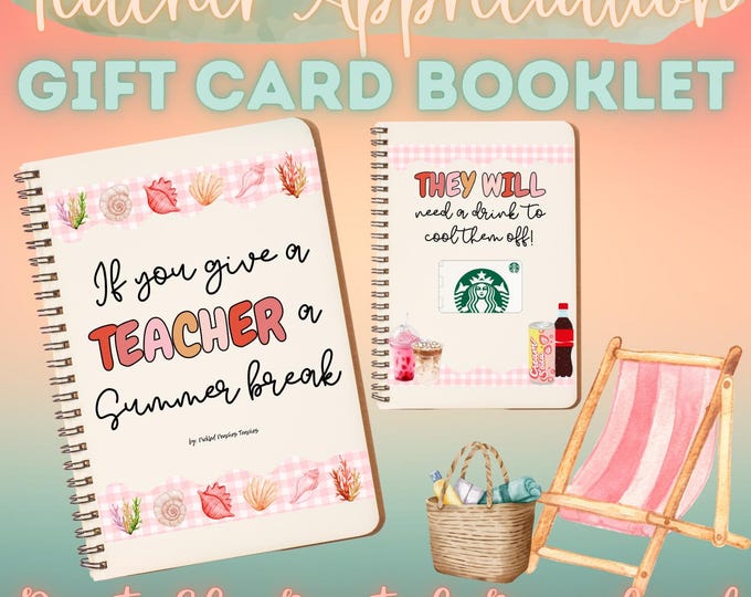 Editable Teacher Gift Card Holders, Printable First Day Teacher ...