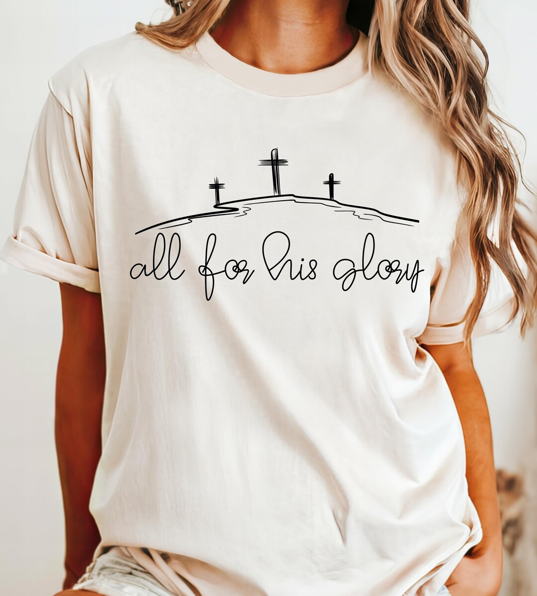 DIGITAL FILE | Instant Download | PNG | All for His Glory | Religious ...