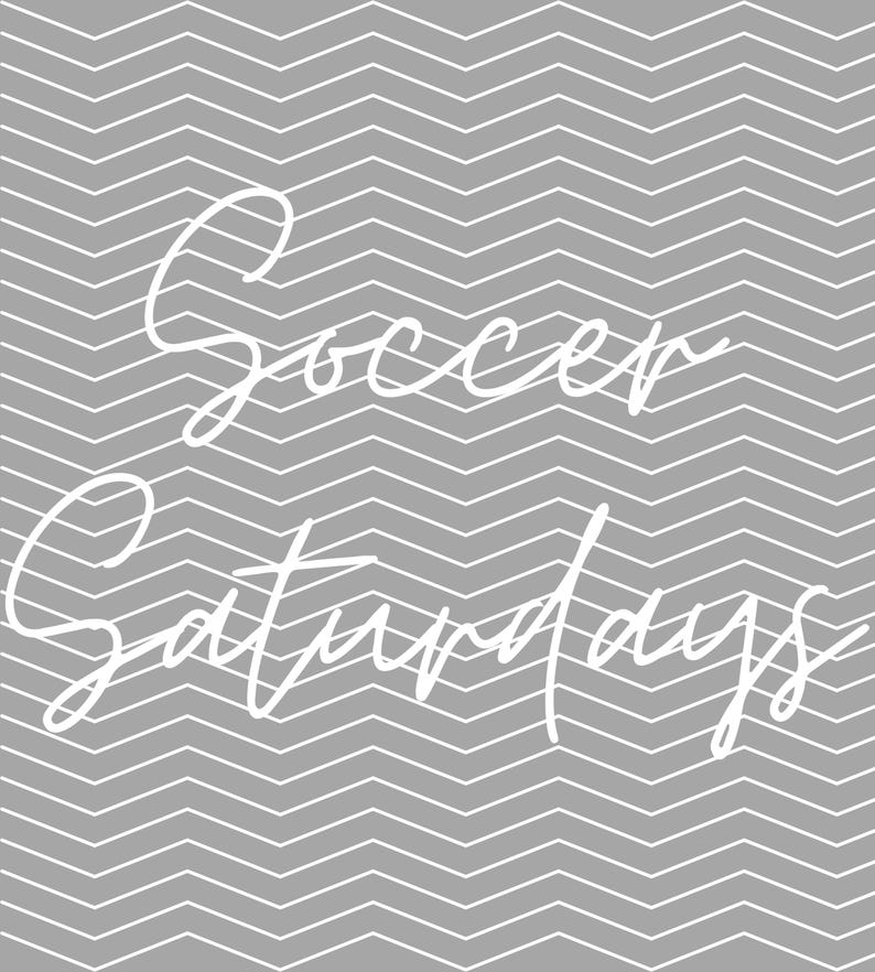 DIGITAL FILE | Instant Download | PNG | Soccer Saturdays | Trendy ...