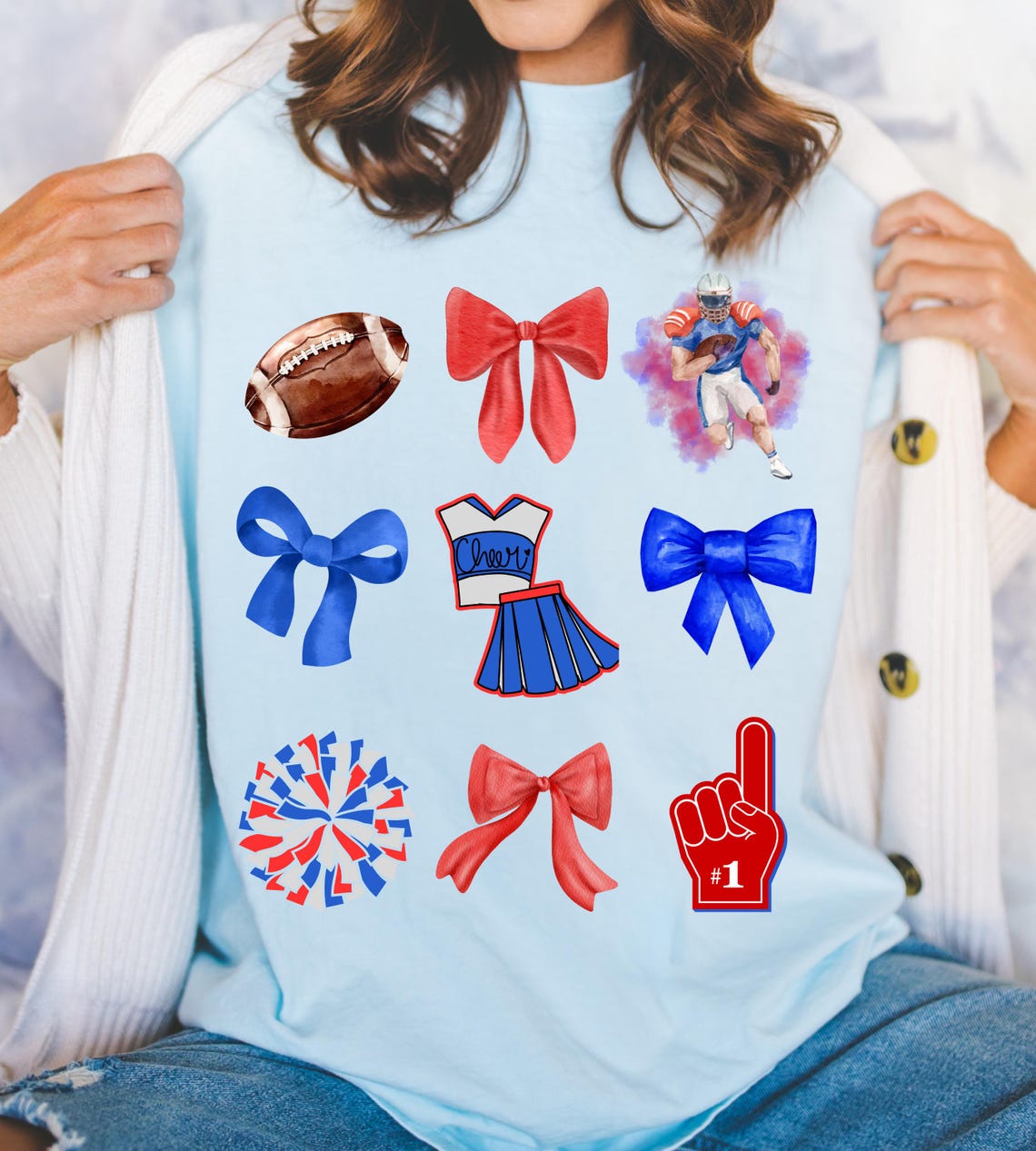 DIGITAL FILE | Instant Download | PNG | Blue and Red Football Team ...