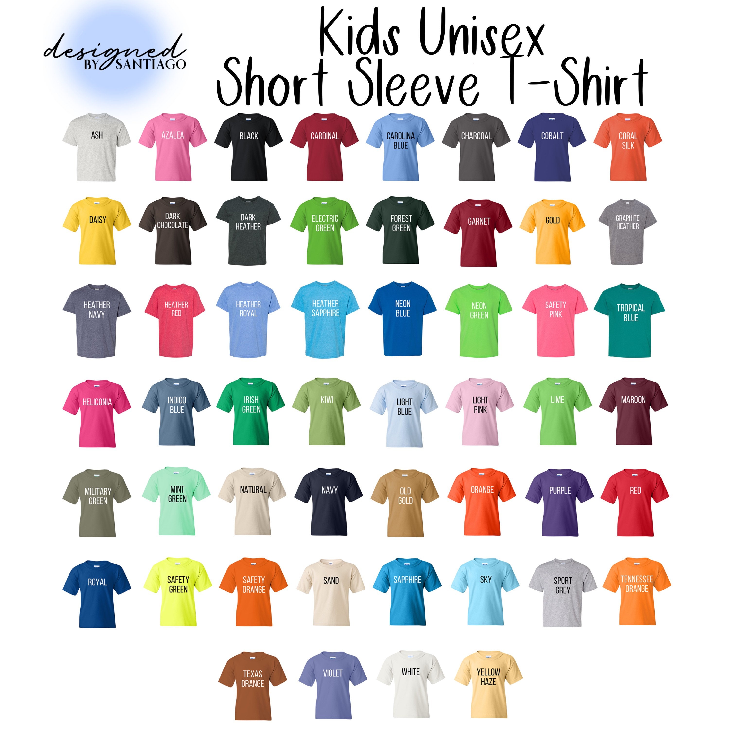 Kids Short Sleeve T-shirt - Template - Etsy