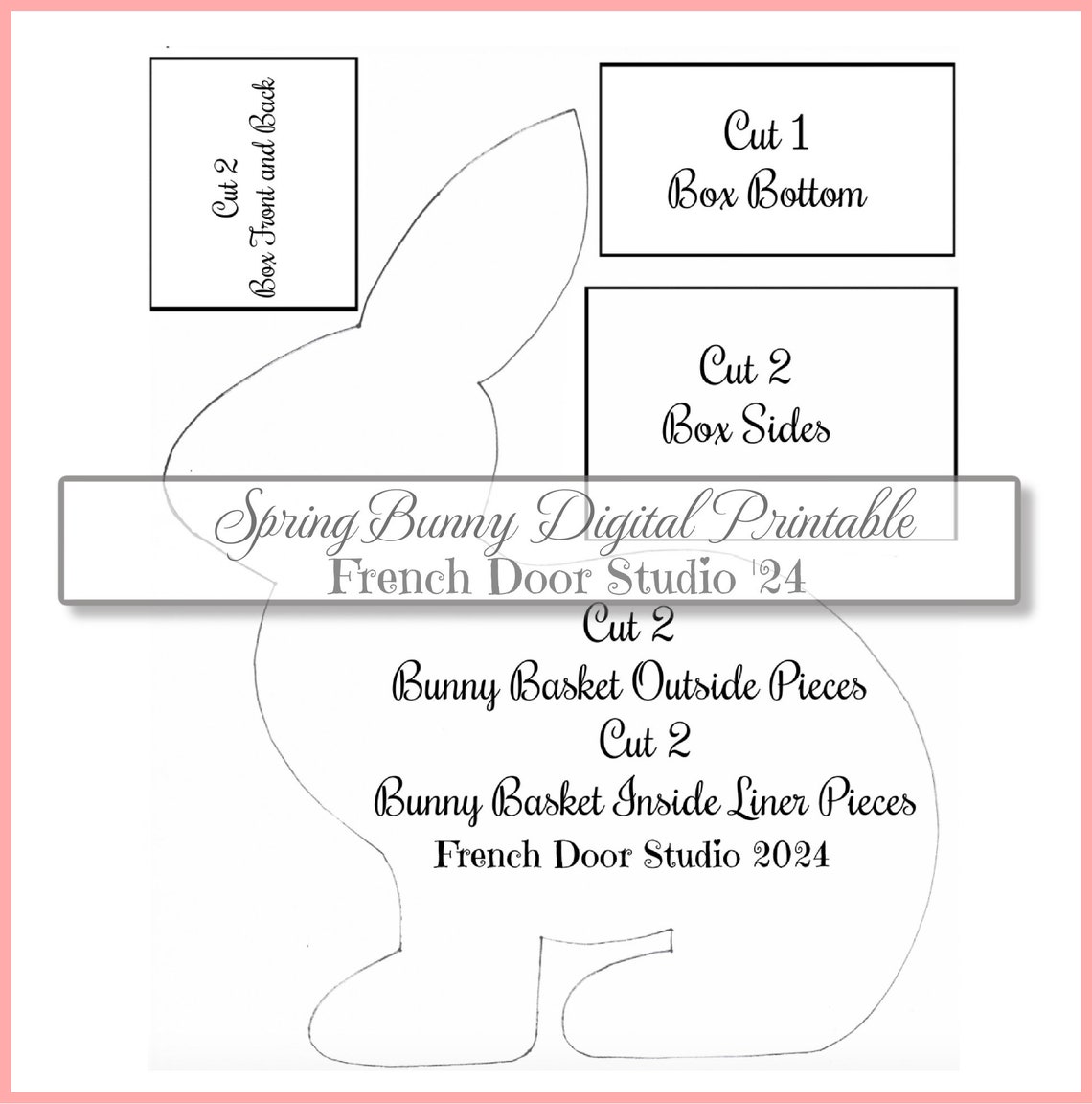 Spring Bunny Pattern and Tags - Etsy