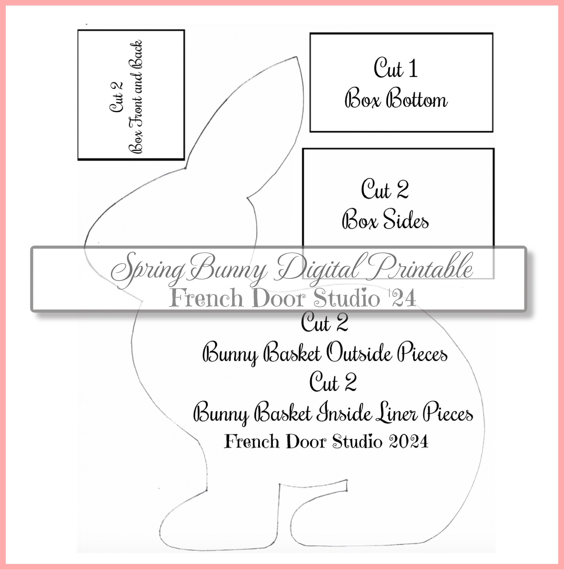 Spring Bunny Pattern and Tags - Etsy