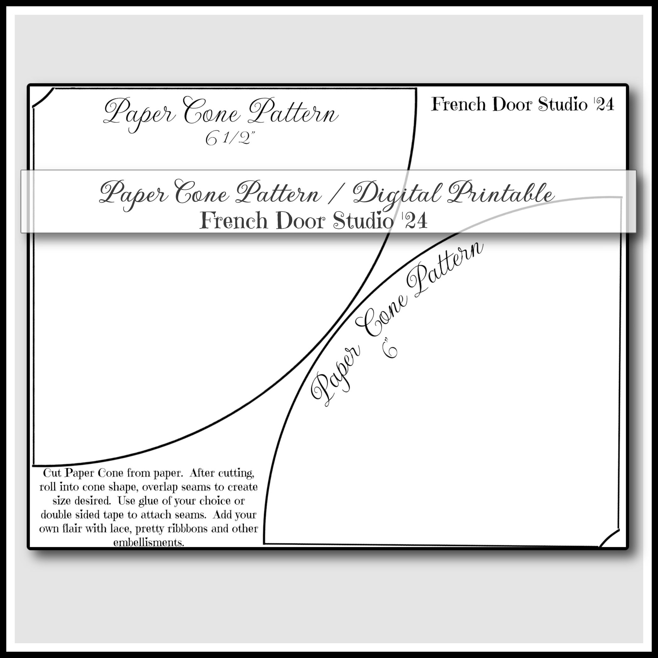 Paper Cone Pattern, Digital Printable, Paper Crafting, , Tussie Mussie ...