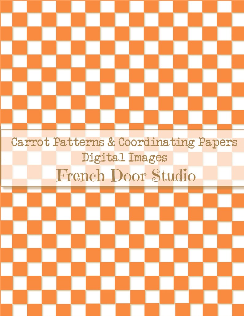 Carrot Patterns & Coordinating Papers : Digital Images - Etsy